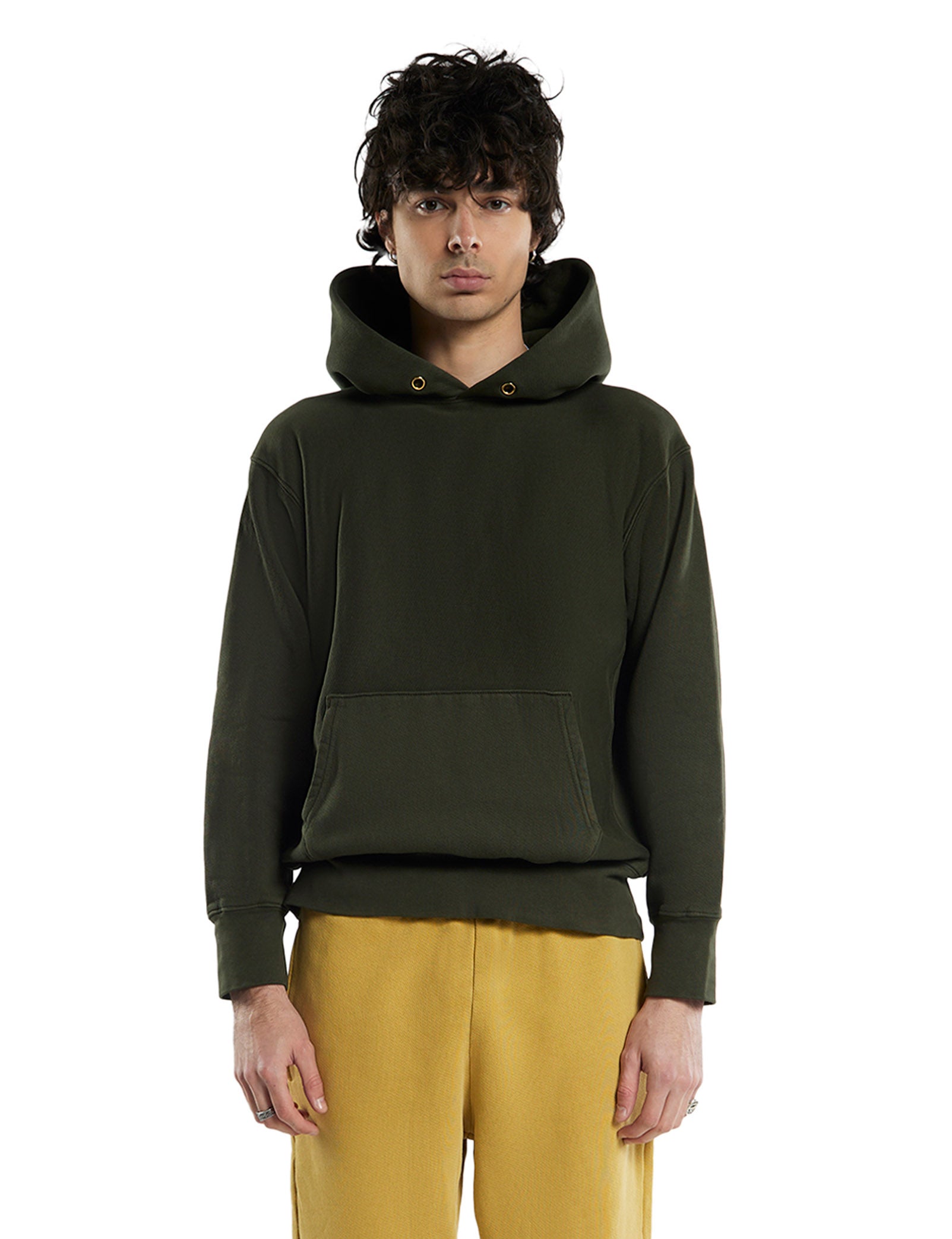 Heavyweight Hoodie in Structured Fleece - Washed Forest – L E S T I E N