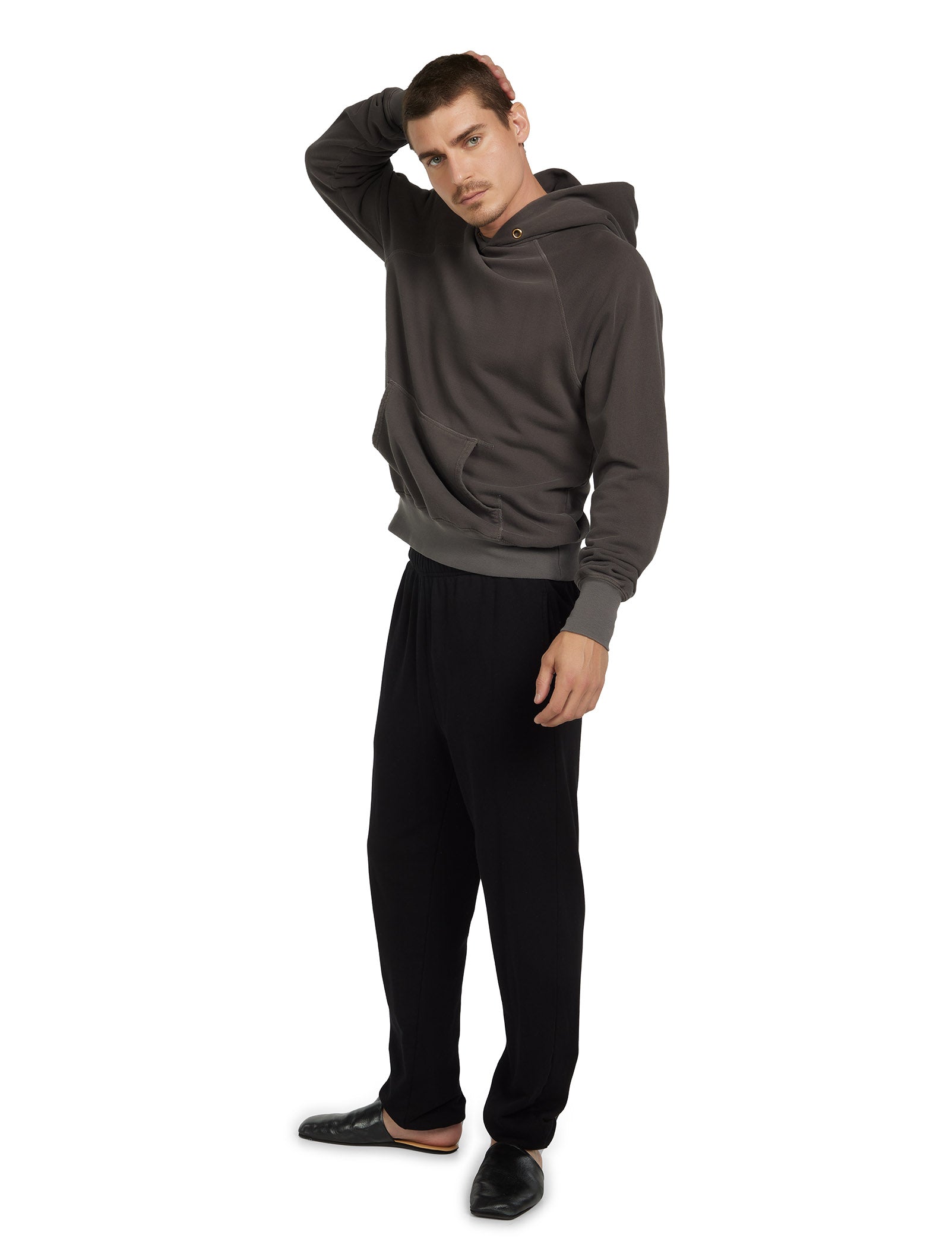 FOR HIM | French Terry Classic Raglan Hoodie - Vintage Black – L E S T ...